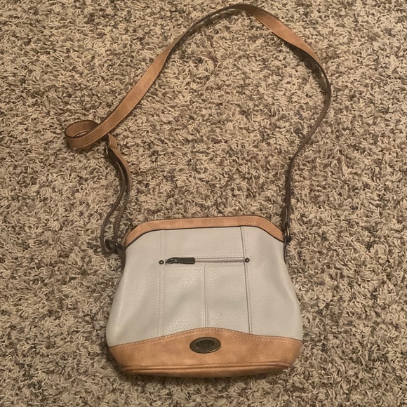 boc | Bags | Boc Gray And Tan Crossbody | Poshmark